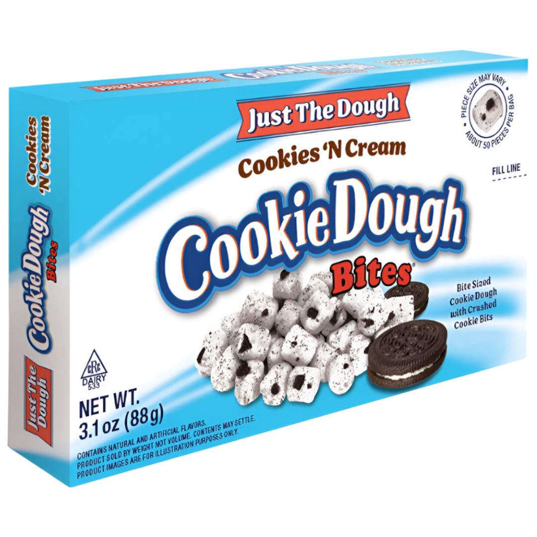 Cookie Dough Bites Just The Dough Cookies 'N Cream Theatre Box - 3.1oz ...