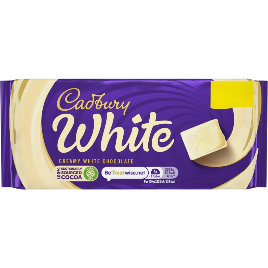 Cadbury White Chocolate Bar - 3.17oz (90g) | Poppin Candy