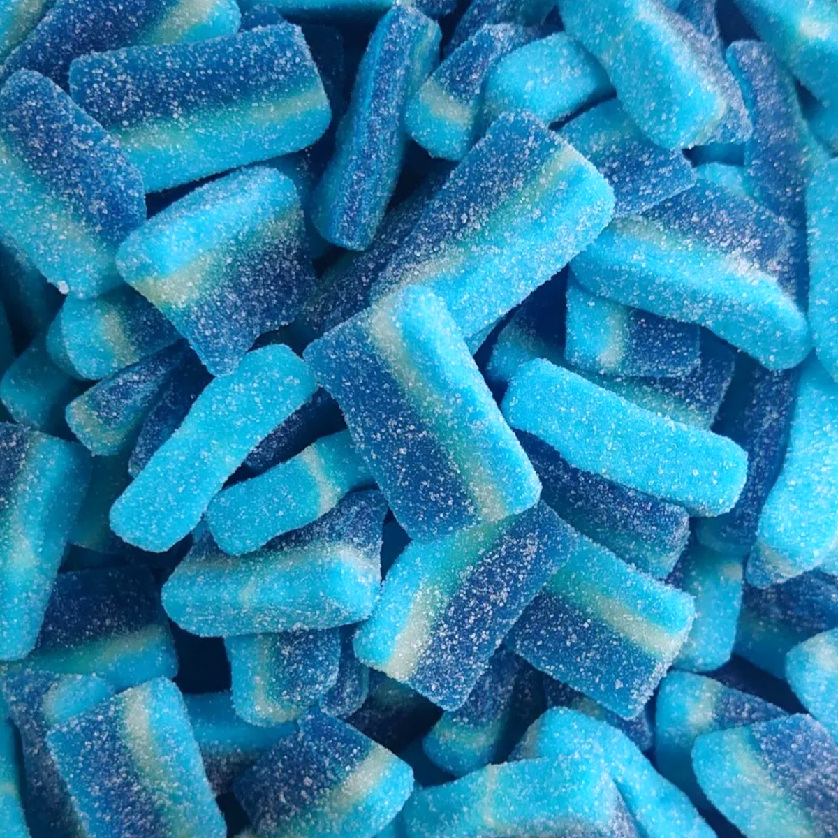 Fizzy Blue Raspberry Slices – Poppin Candy
