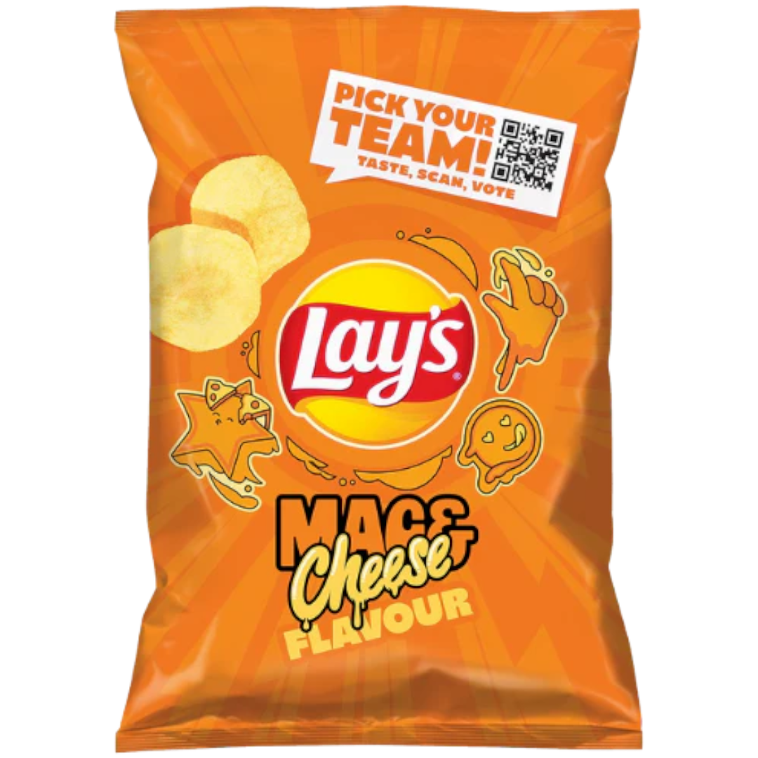 Lay's Mac & Cheese Flavoured Crisps (Germany) - 4.5oz (130g) | Poppin Candy
