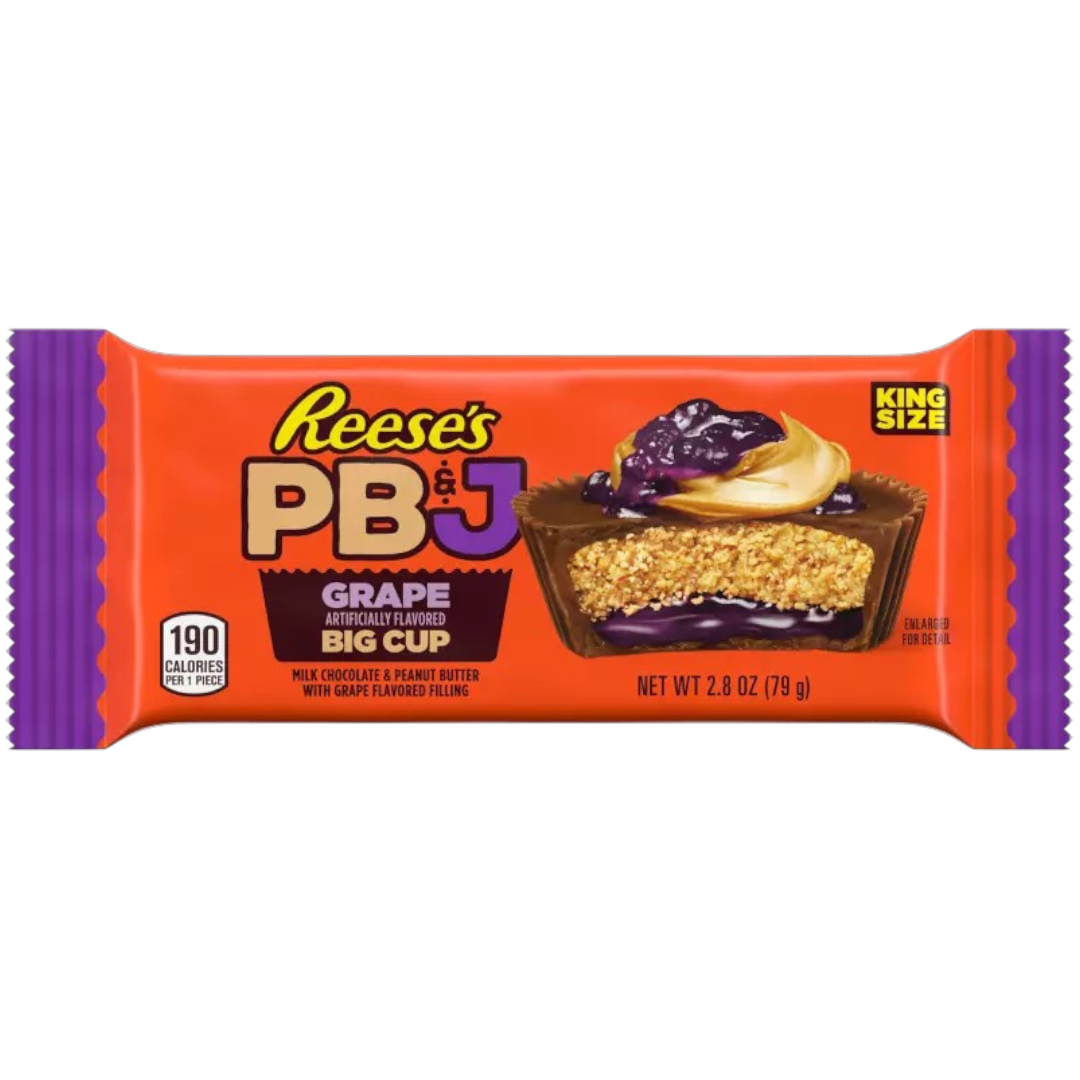 Reese's PB&J Grape Big Cup King Size - 2.8oz (79g) – Poppin Candy