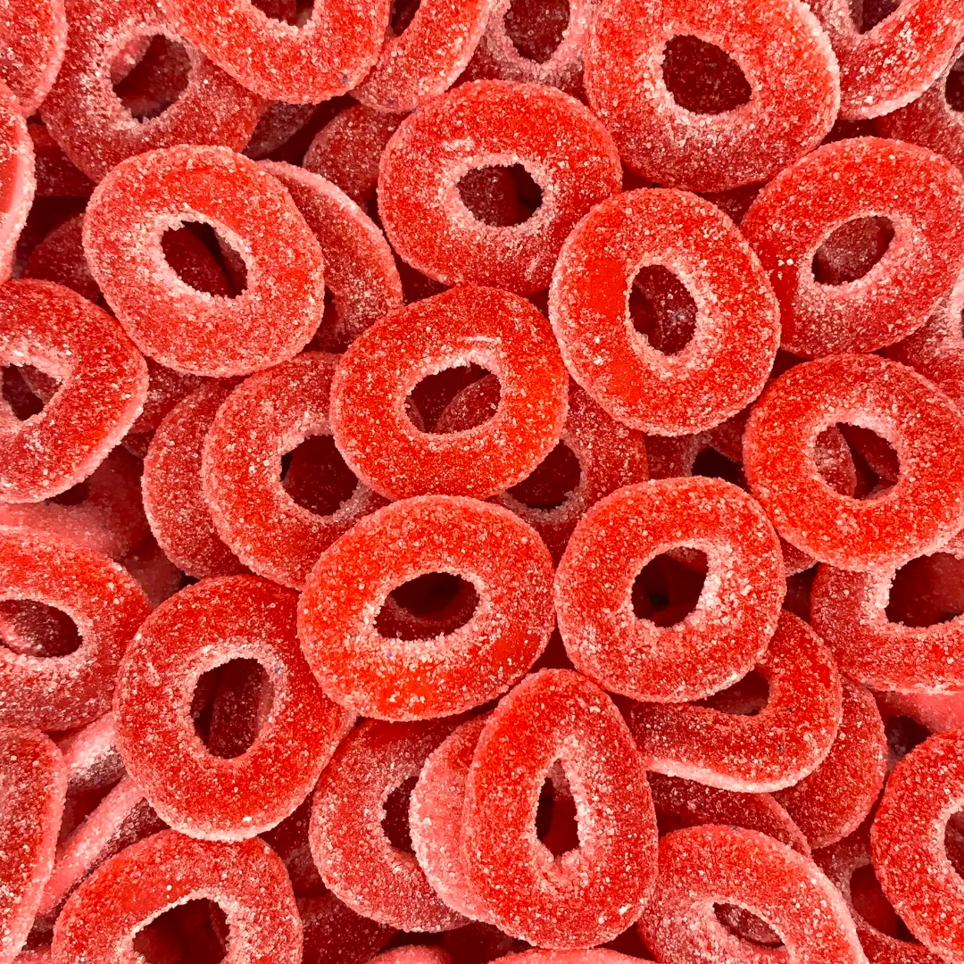Sour Strawberry Rings – Poppin Candy