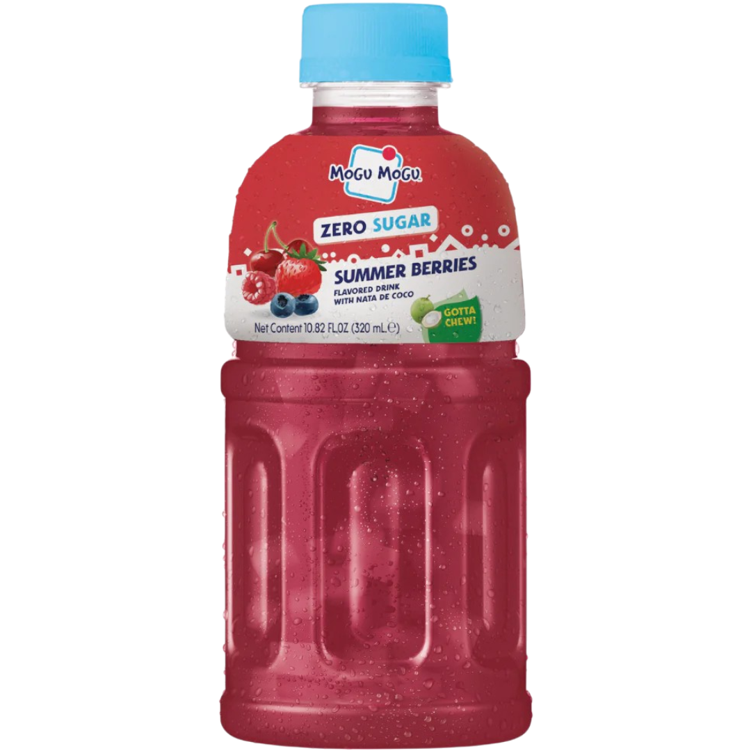 Mogu Mogu Summer Berries Flavoured Zero Sugar Drink with Nata de Coco ...