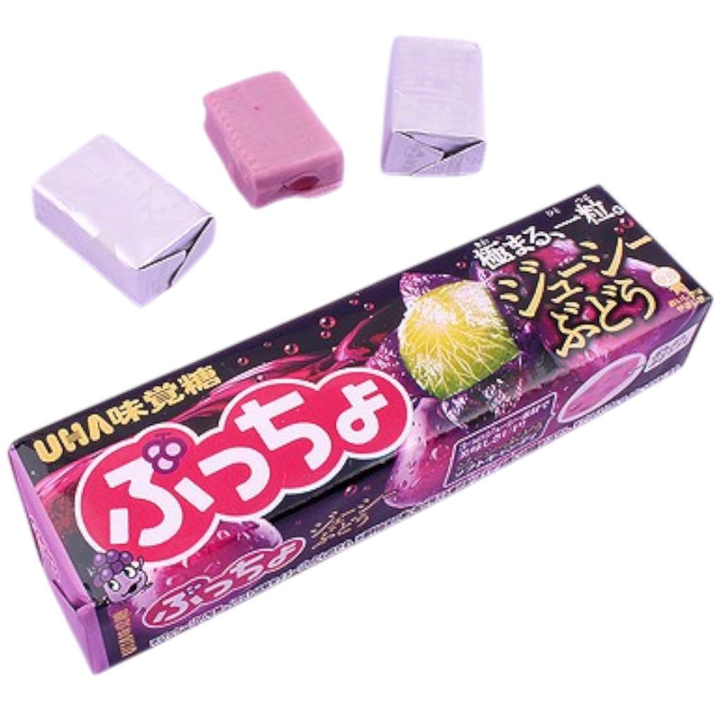 UHA Puccho Strong Grape Chewy Candy- 1.76oz (50g) | Poppin Candy