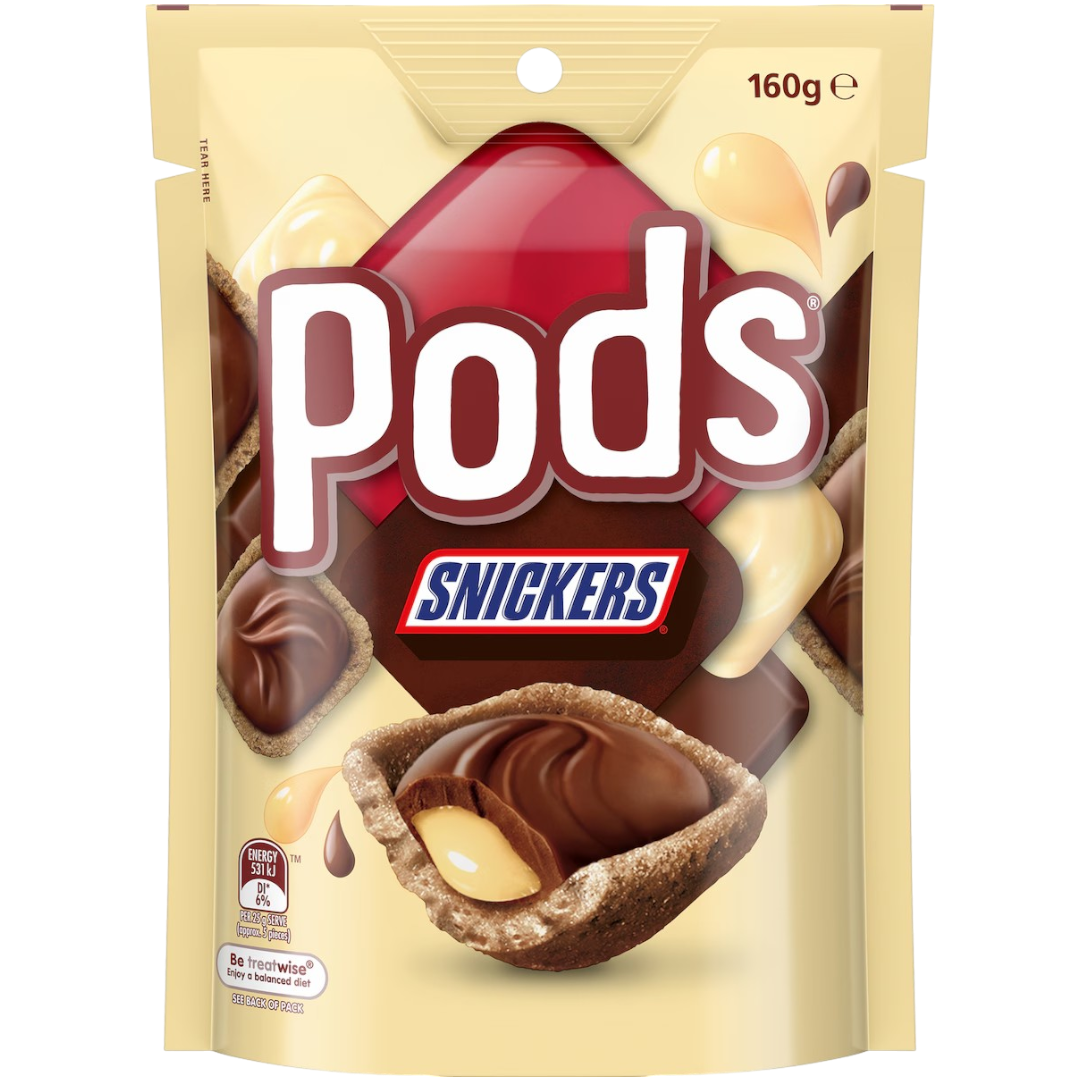 Pods Snickers Snack & Share Party Bag (Australia) - 5.6oz (160g ...