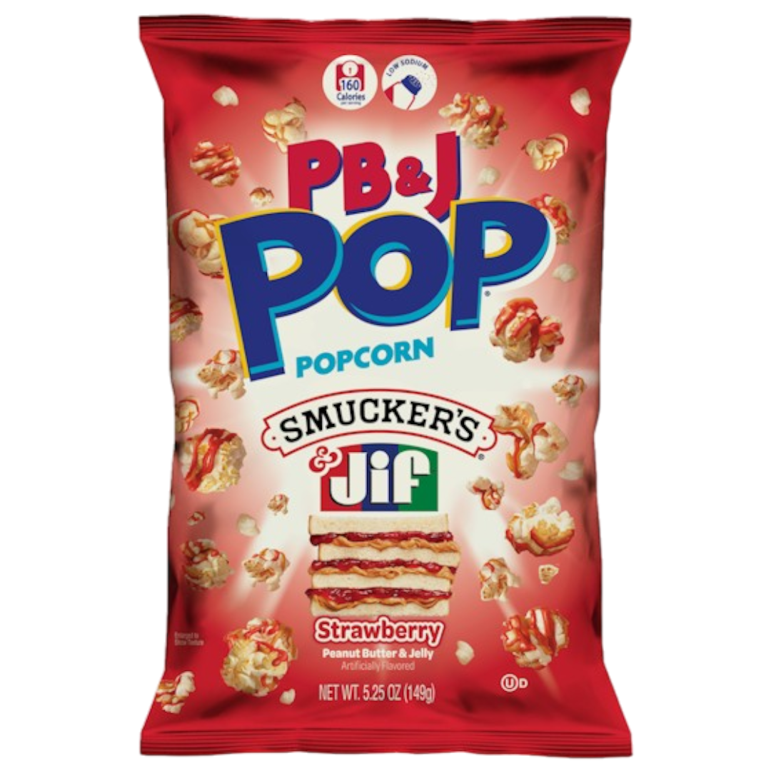 PB&J Pop Popcorn Smuckers Peanut Butter & Jif Strawberry - 5.2oz (149o ...