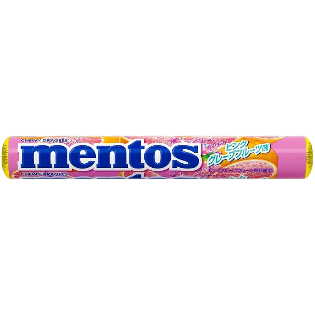 Mentos Pink Grapefruit (Japan) - 1.3oz (37.5g) – Poppin Candy