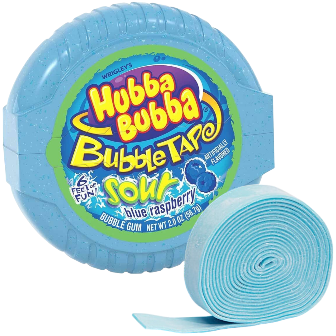 Hubba Bubba Sour Blue Raspberry Bubble Tape - 2oz (56.7g) – Poppin Candy