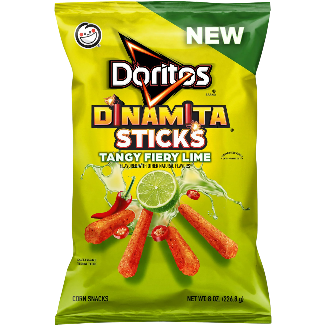 Doritos Dinamita Sticks Tangy Fiery Lime Flavour - 8oz (226.8g ...