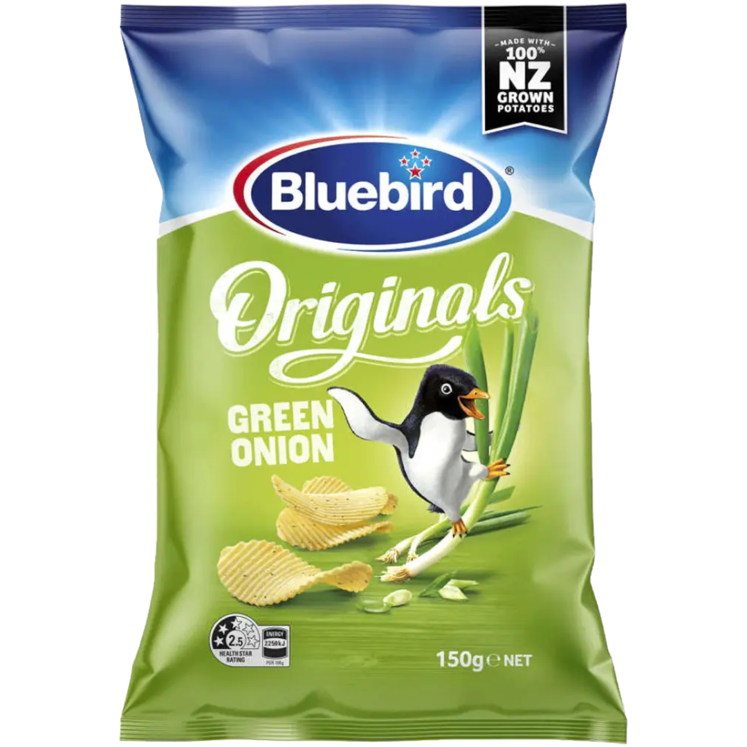 Bluebird Green Onion Chips BIG BAG (New Zealand) - 5.29oz (150g ...