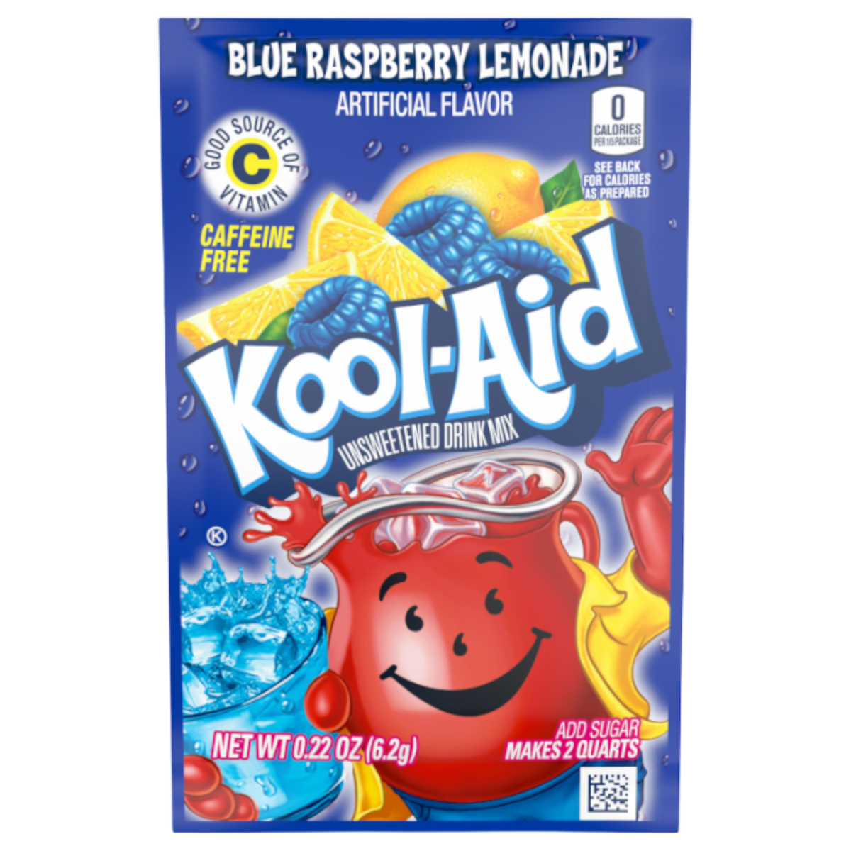 Kool Aid Blue Raspberry Lemonade Unsweetened Drink Mix Sachet - 0.22oz ...