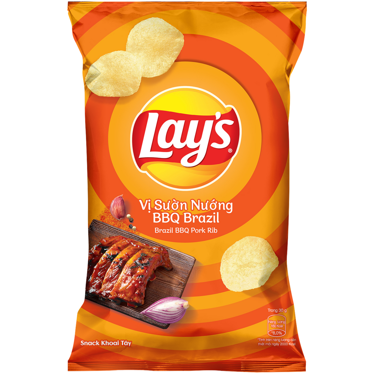 Lay's Brazil BBQ Pork Rib Crisps (Vietnam) - 2oz (58g) | Poppin Candy