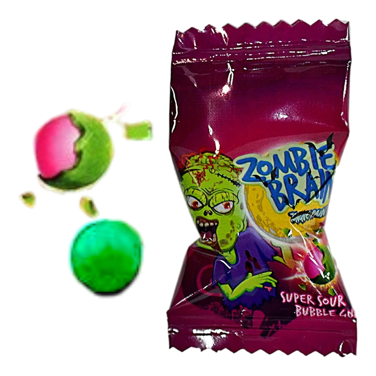 Zombie Brain Tongue Painter Green Apple Sour Bubblegum - 0.12oz (3.5g ...