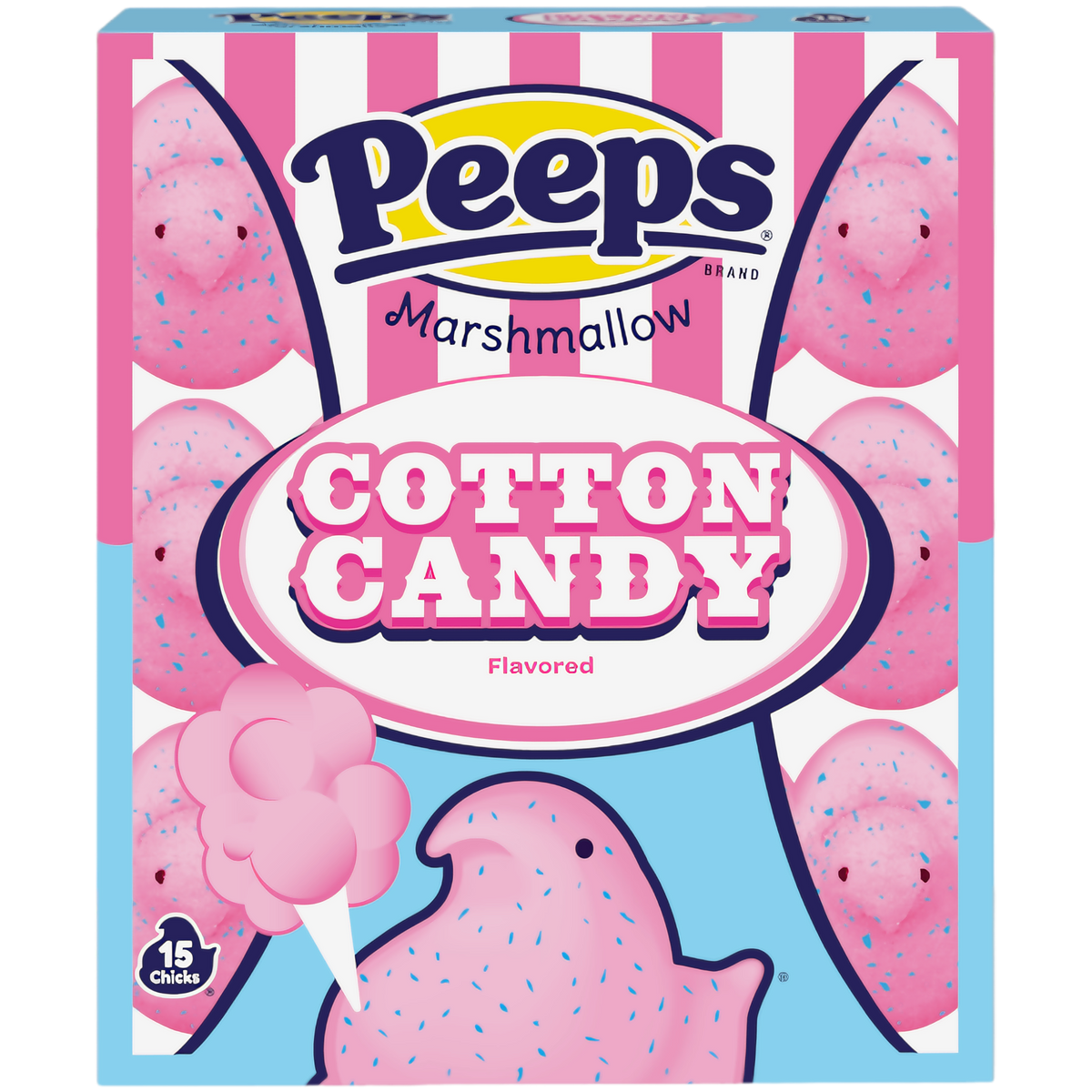 Peeps Cotton Candy Marshmallow Chicks 15 Pack (Easter Limited Edition ...