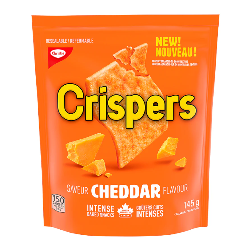 Crispers Cheddar Crackers - 5.11oz (145g) – Poppin Candy