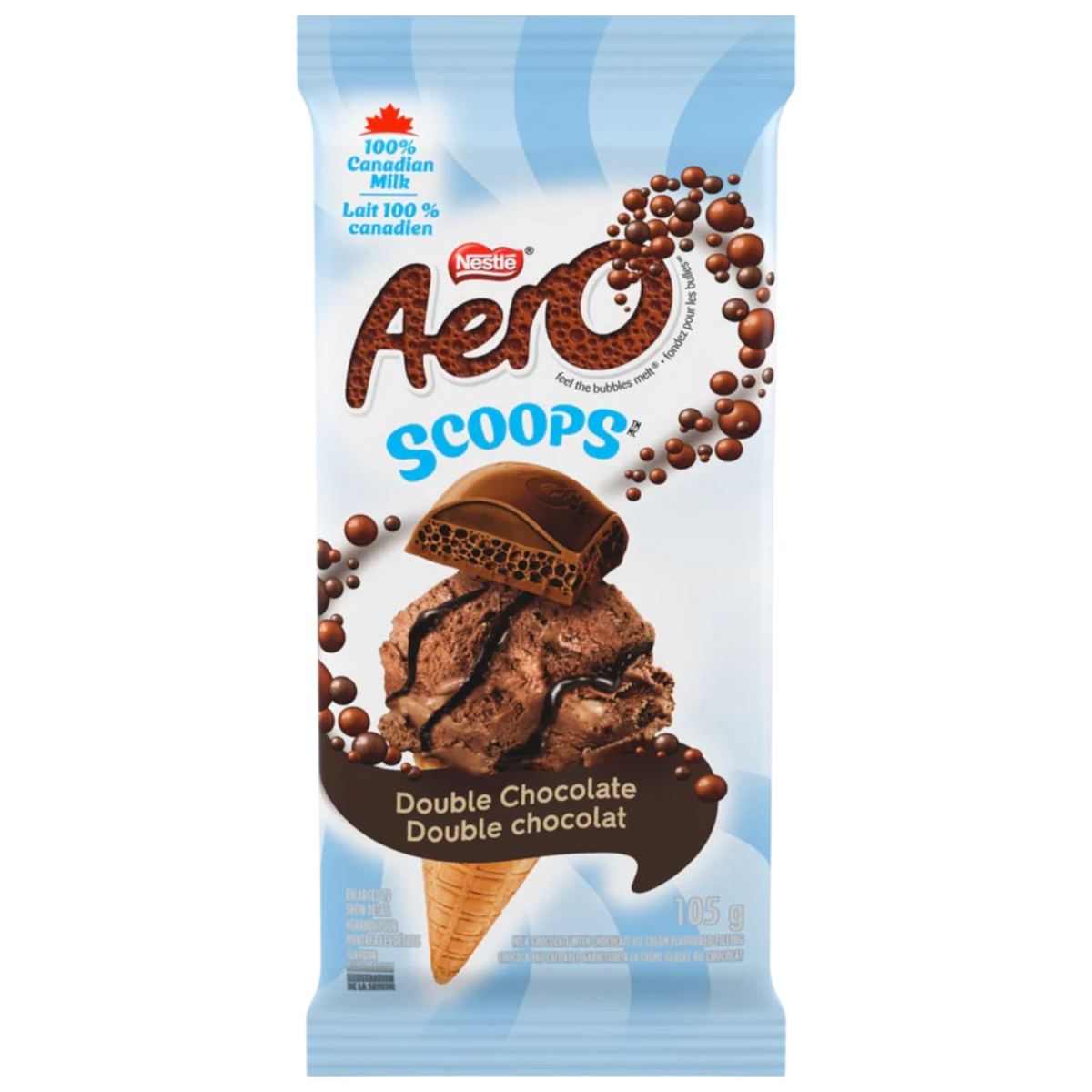 Aero Scoops Double Chocolate Chocolate Block (Canada) - 3.70oz (105g ...