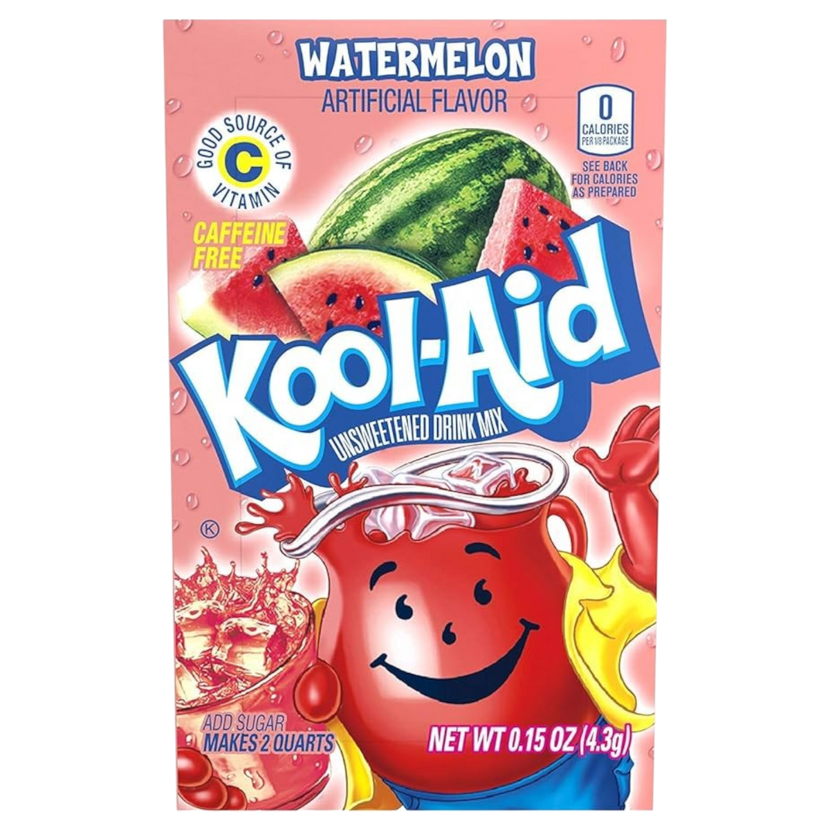 Kool Aid Watermelon Unsweetened Drink Mix Sachet - 0.15oz (4.3g ...