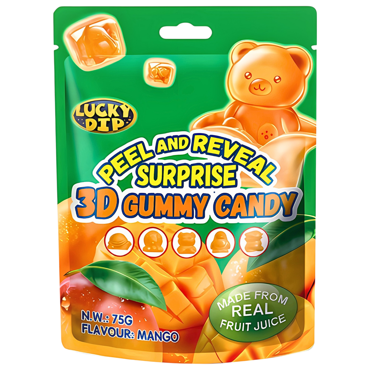 Peel & Reveal Surprise 3D Mango Gummy Candy - 2.65oz (75g) – Poppin Candy