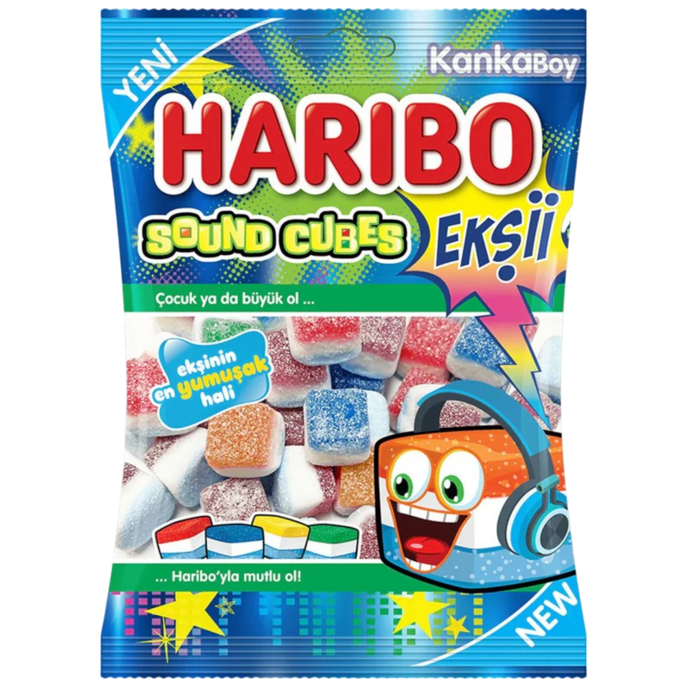 Haribo Sound Cubes Sour (Eksii) - 2.47oz (70g) – Poppin Candy