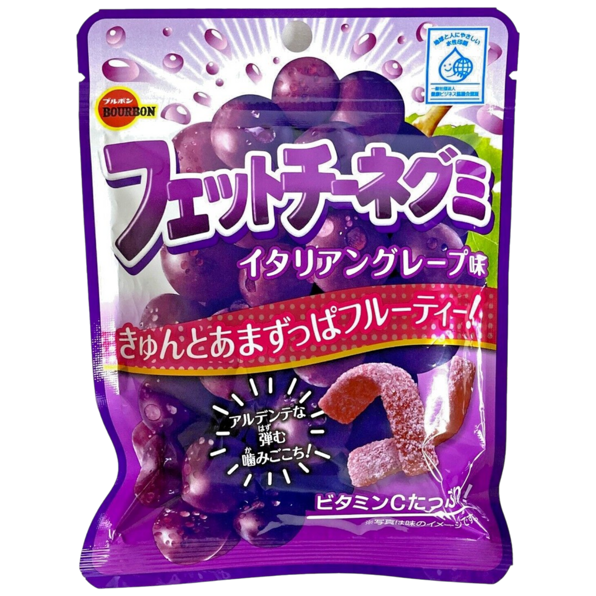 Bourbon Fettuccine Italian Grape Gummy Candy (Japan) - 1.76oz (50g ...