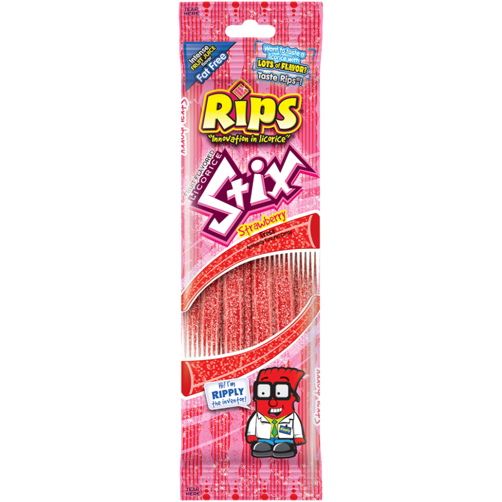 Rips Stix Strawberry Peg Bag - 1.76oz (50g) – Poppin Candy