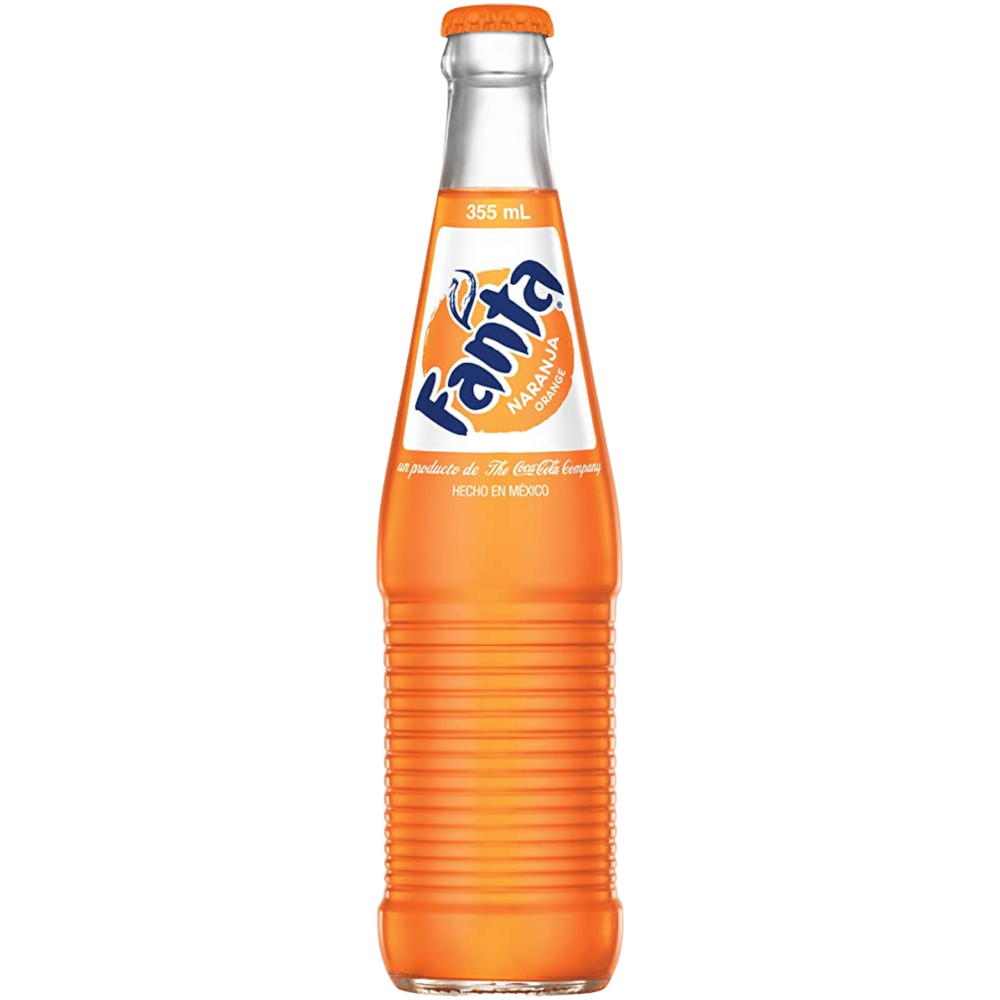 Mexican Fanta Orange Retro Glass Bottle (Mexico) - 12fl.oz (355ml ...