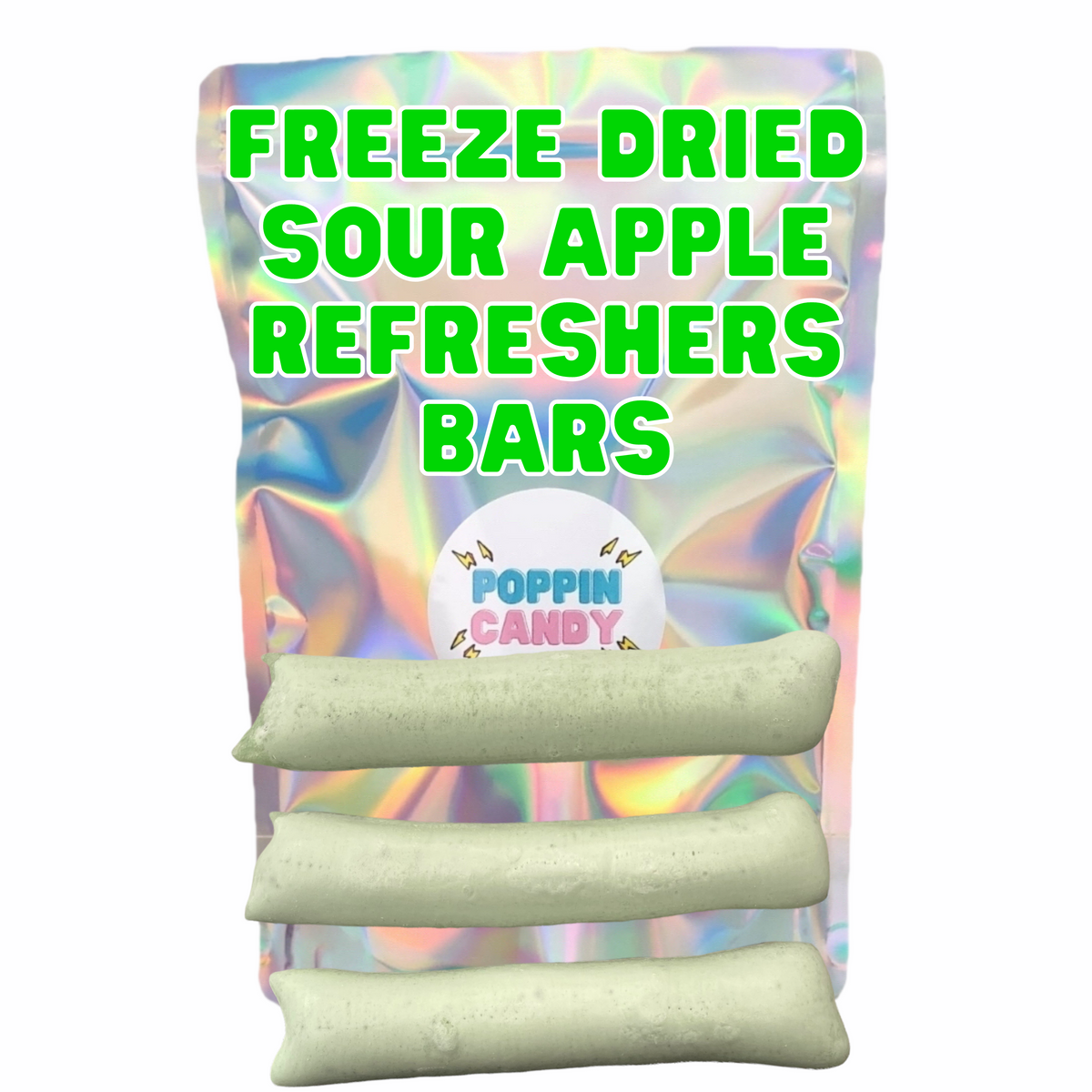 Freeze Dried Sour Apple Refreshers Bars | Poppin Candy