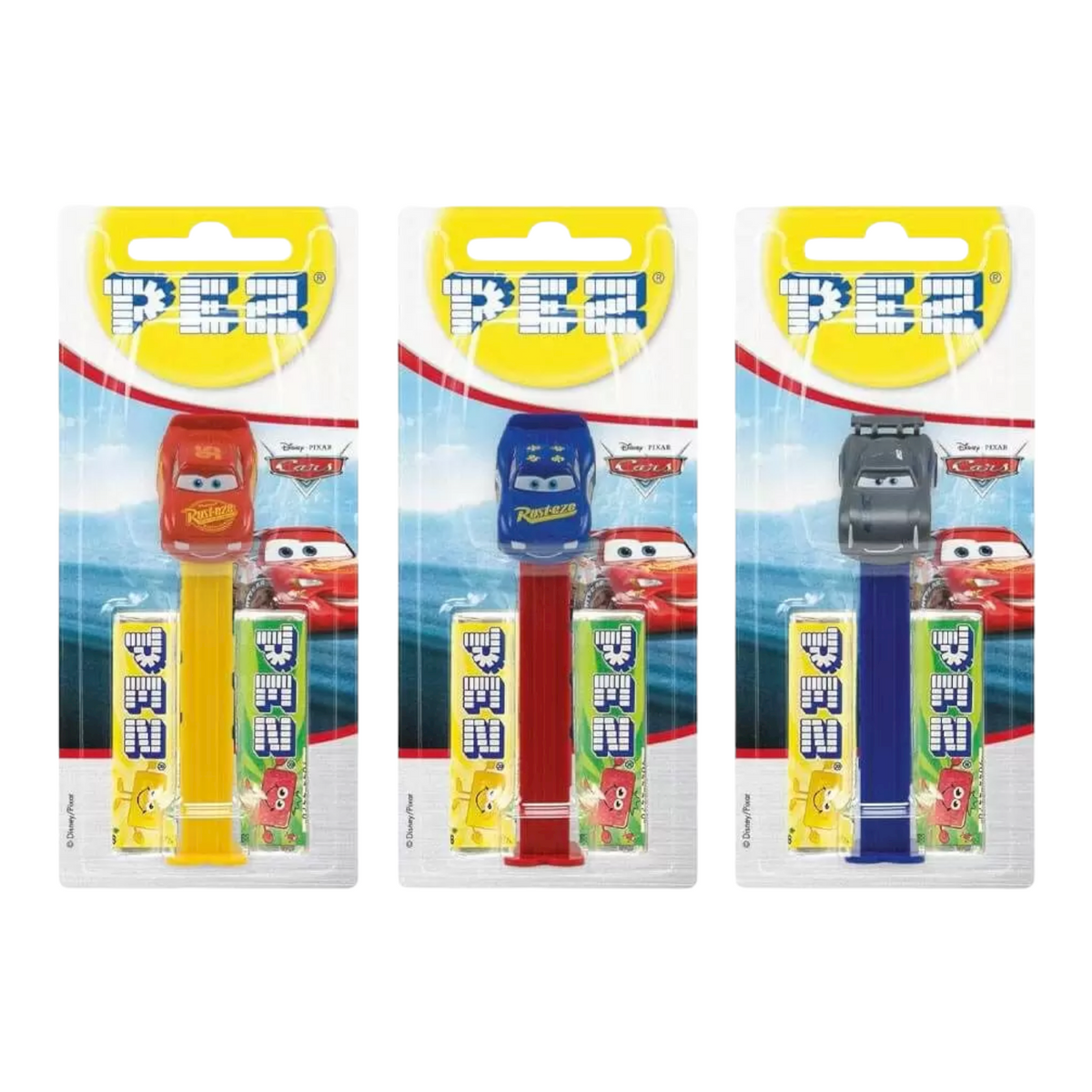 PEZ Cars Dispenser (Poly Pack) + 2 PEZ Tablet Packs - 0.58oz (16.4g ...