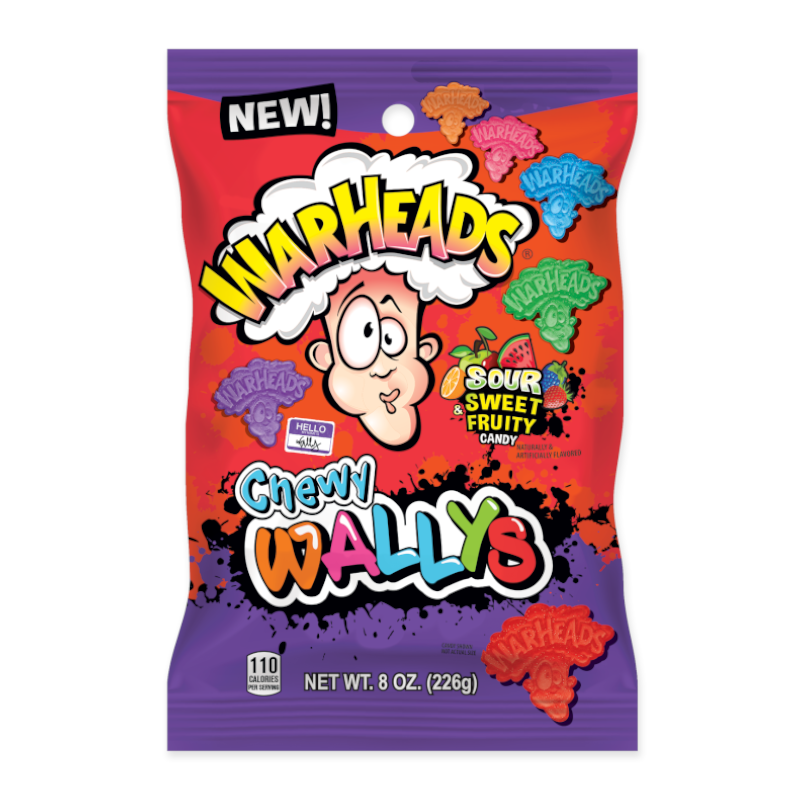 Warheads Chewy Wallys Sour Sweet & Fruity - 8oz (226g) | Poppin Candy