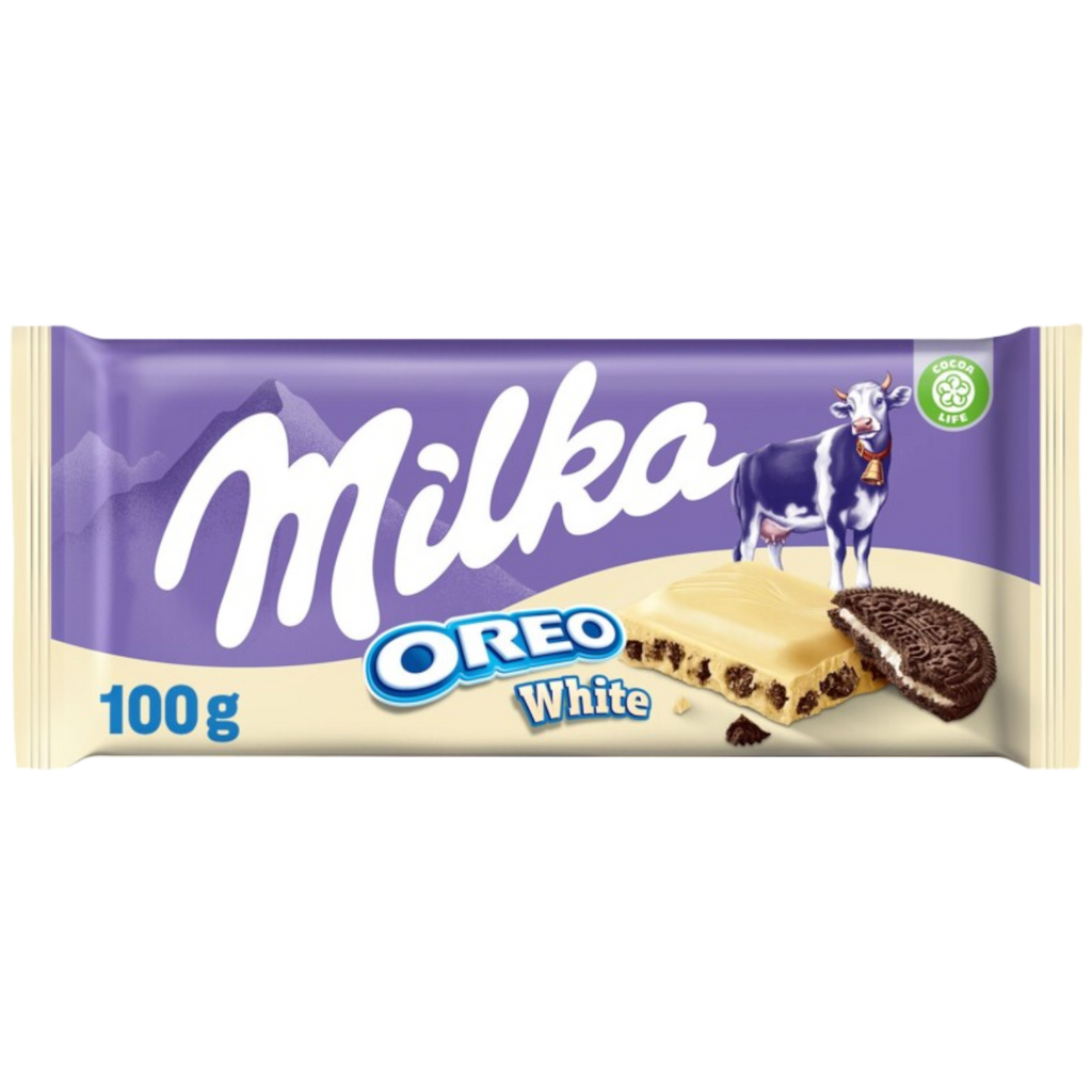 Milka Oreo White Chocolate Bar - 3.5oz (100g) | Poppin Candy